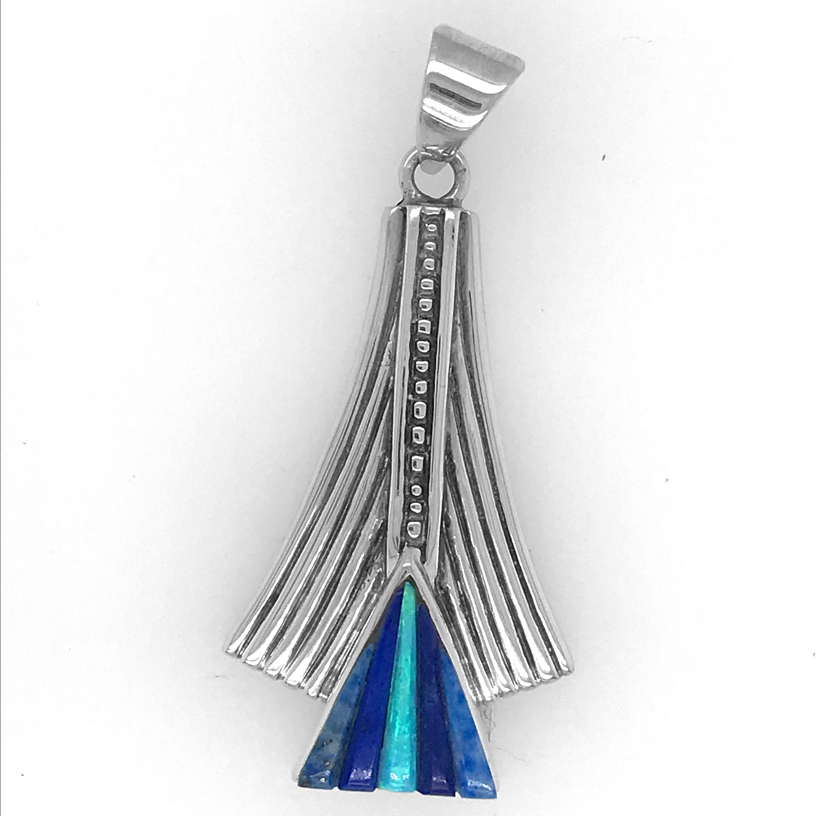 Blue Sky Arched Triangle Pendant