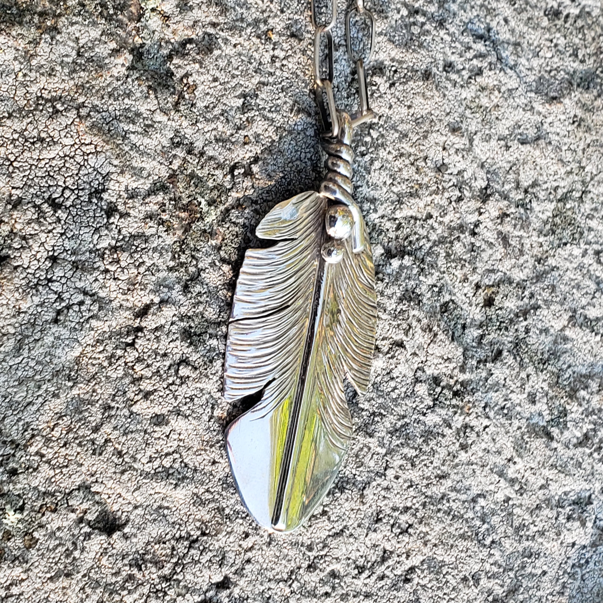 Ben Begaye Feather Pendant